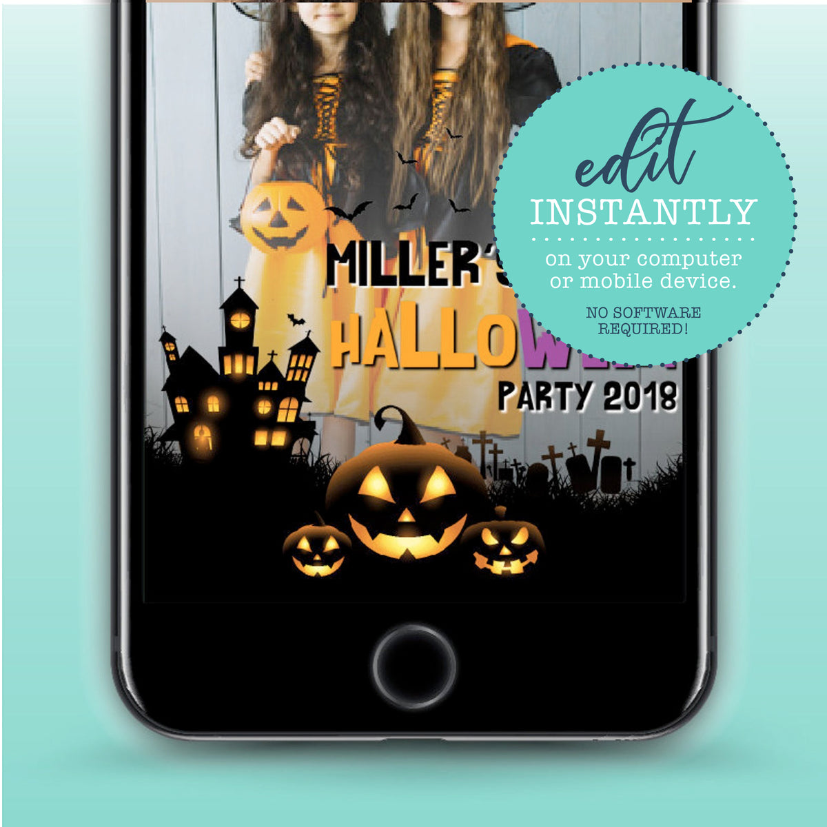 Halloween Party Snapchat Geofilter – Taylor George Designs