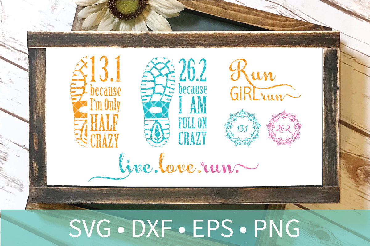 Running SVG DXF Silhouette Bundle - Running Cutting File Pack – Taylor ...